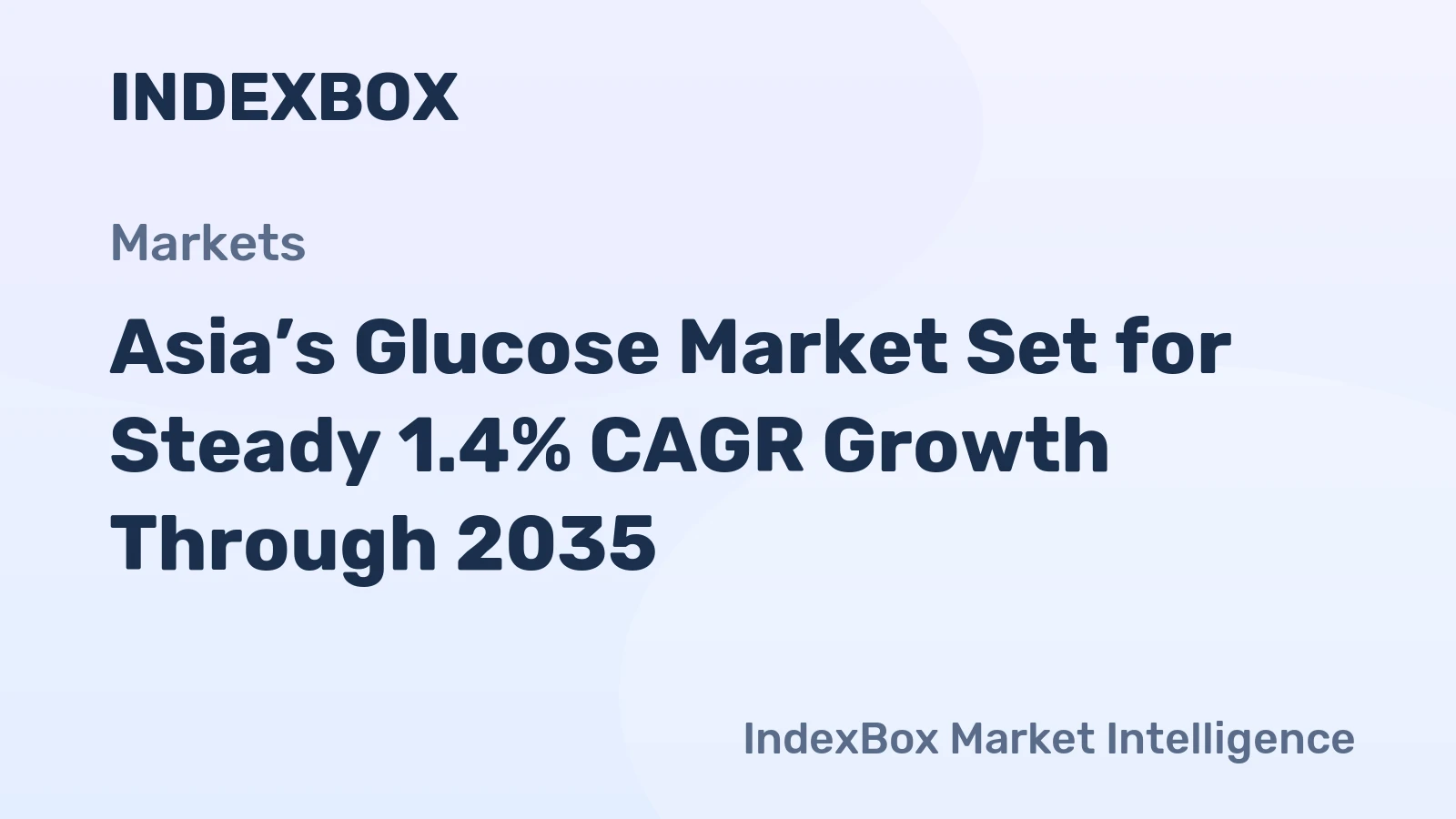 Asia’s Glucose Market Set for Steady 1.4% CAGR Growth Through 2035