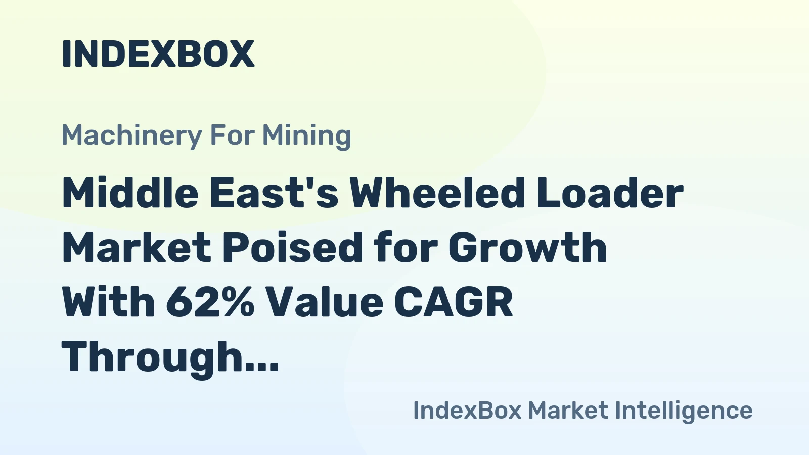 Middle East's Wheeled Loader Market Poised for Growth With 62% Value CAGR Through 2035