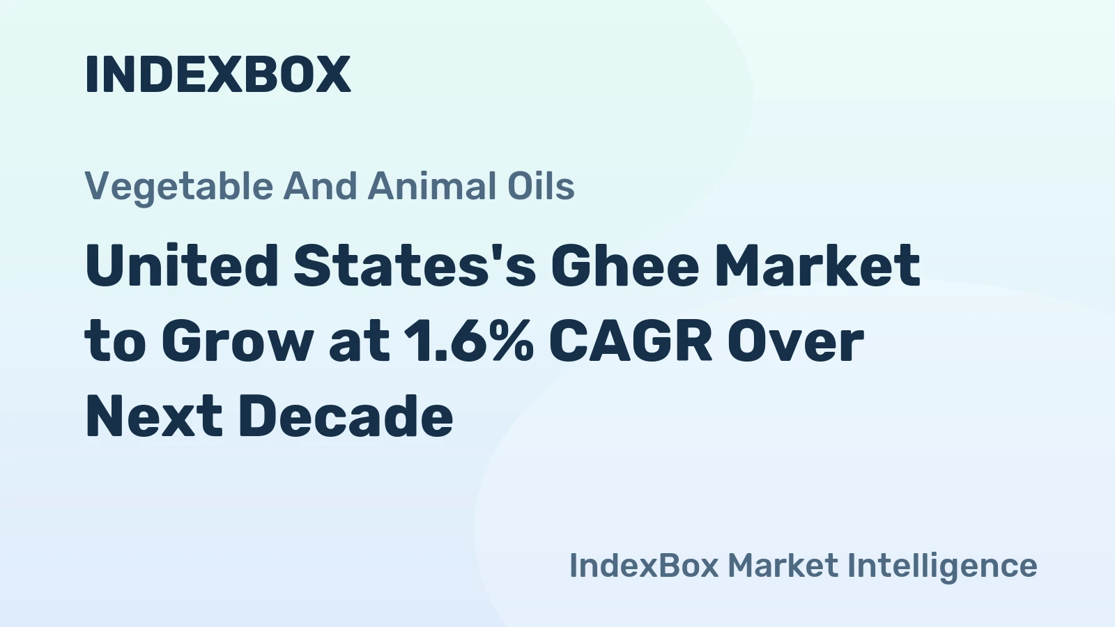 United States's Ghee Market to Grow at 1.6% CAGR Over Next Decade
