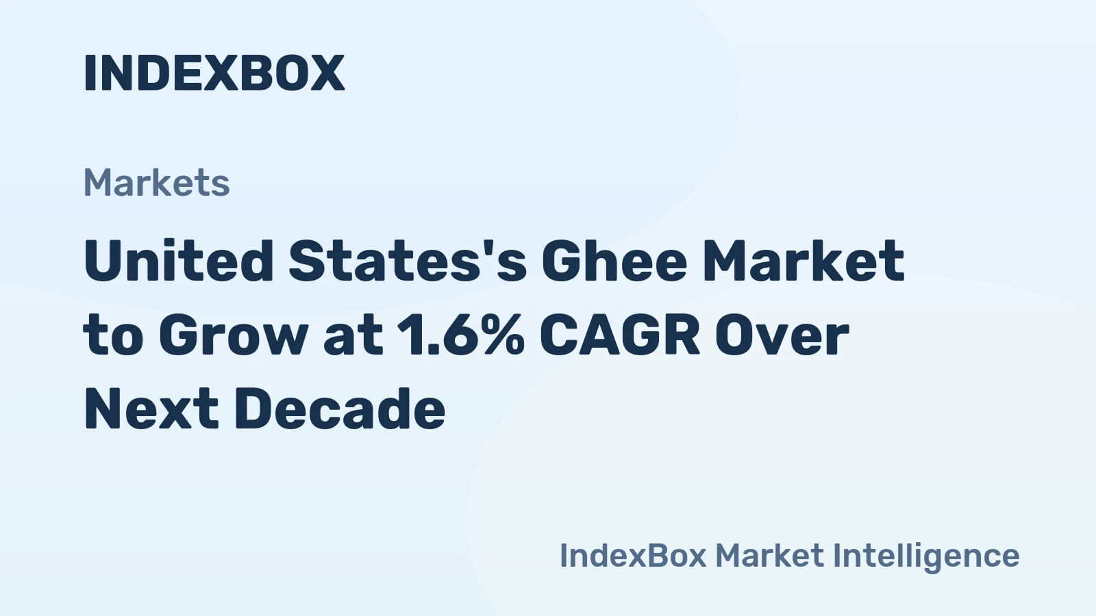 United States's Ghee Market to Grow at 1.6% CAGR Over Next Decade