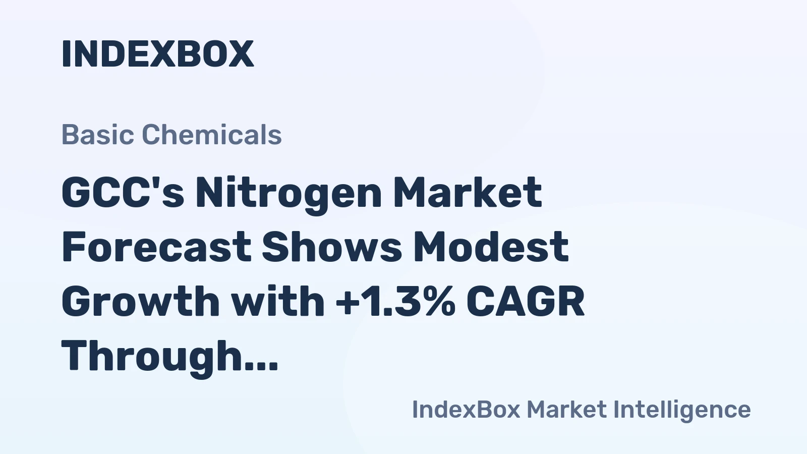 GCC's Nitrogen Market Forecast Shows Modest Growth with +1.3% CAGR Through 2035