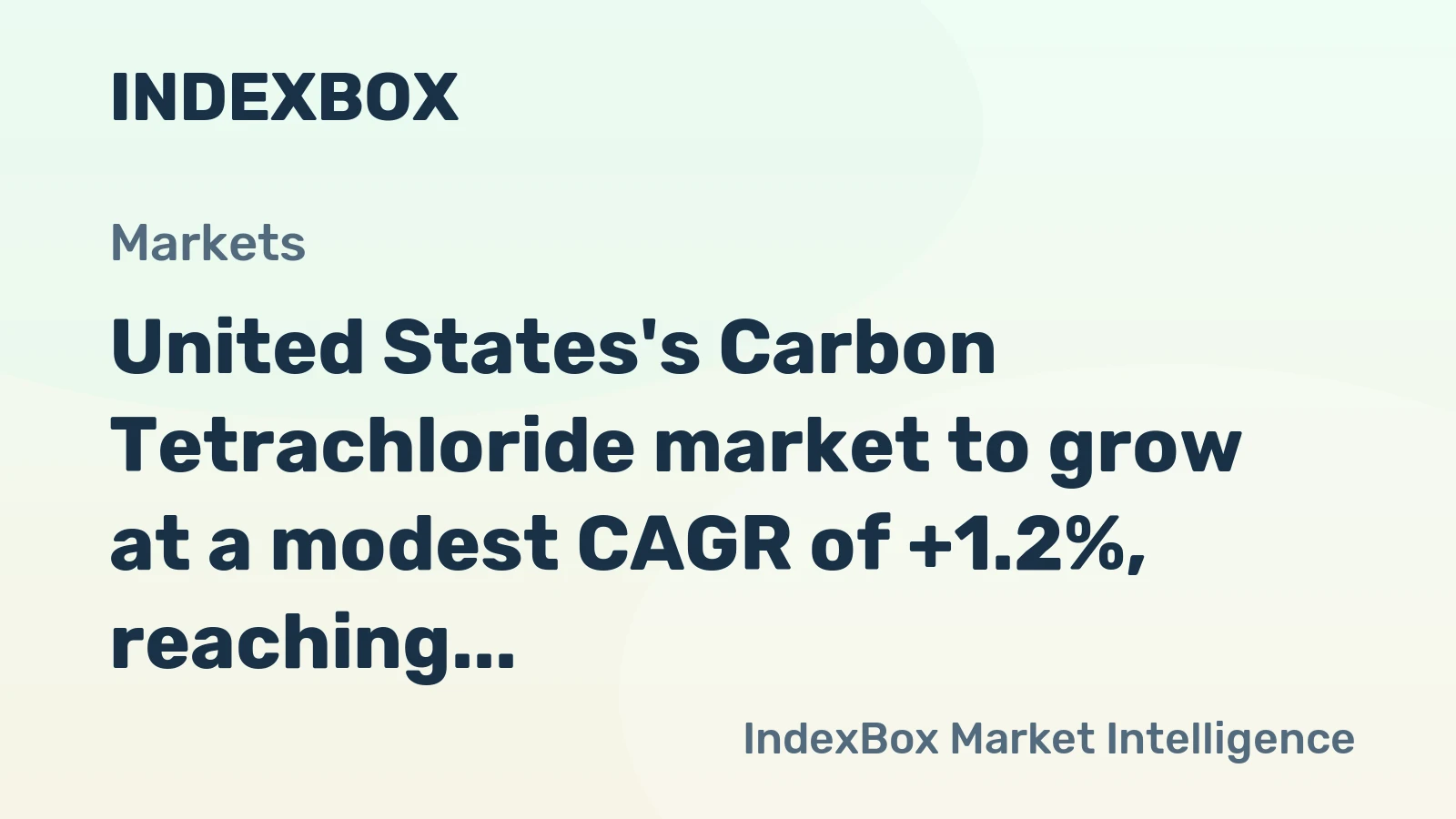 United States's Carbon Tetrachloride market to grow at a modest CAGR of +1.2%, reaching $1.9B by 2035.