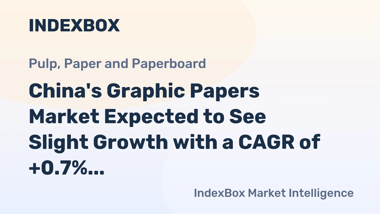 China's Graphic Papers Market Expected to See Slight Growth with a CAGR of +0.7% from 2024 to 2035