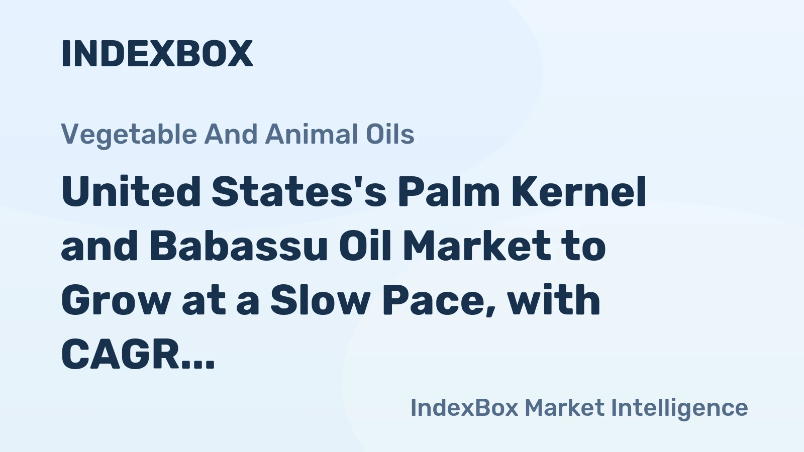 United States's Palm Kernel and Babassu Oil Market to Grow at a Slow Pace, with CAGR of +0.1% from 2024 to 2035