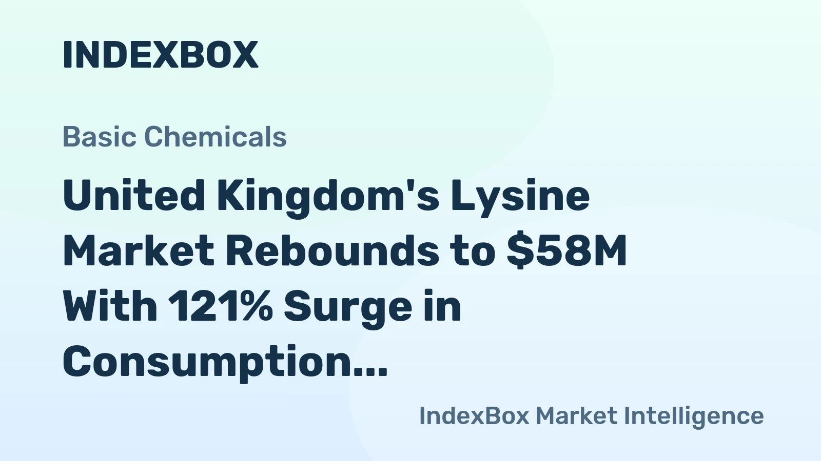 United Kingdom's Lysine Market Rebounds to $58M With 121% Surge in Consumption