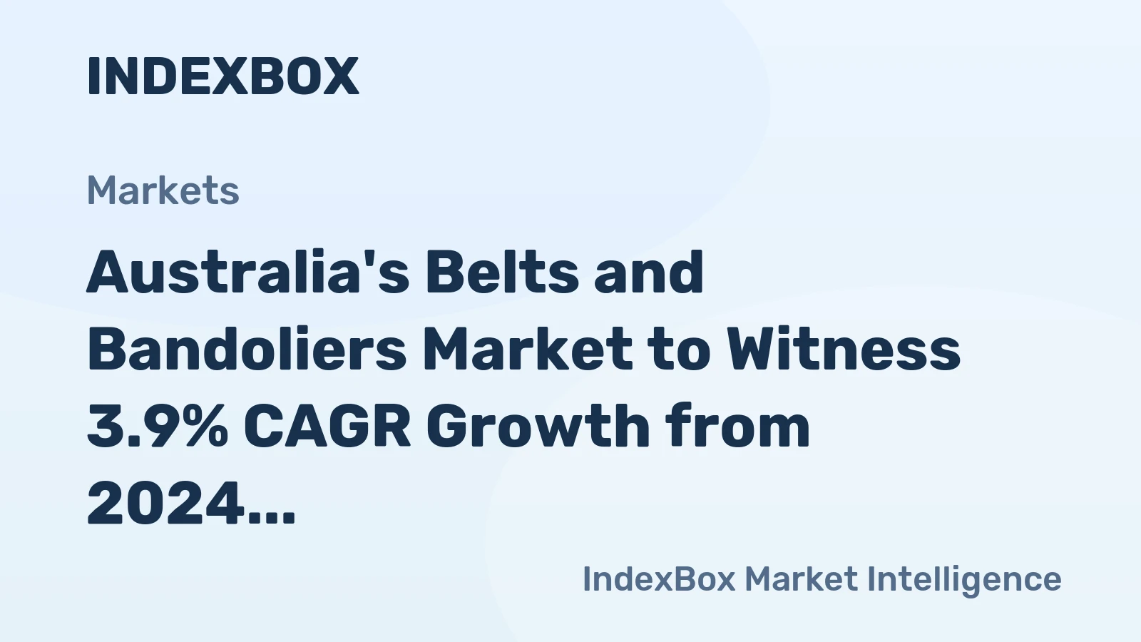 Australia's Belts and Bandoliers Market to Witness 3.9% CAGR Growth from 2024 to 2035