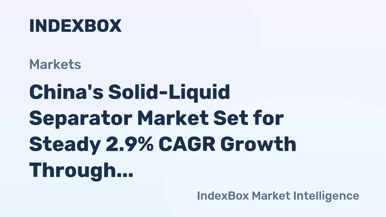 China's Solid-Liquid Separator Market Set for Steady 2.9% CAGR Growth Through 2035