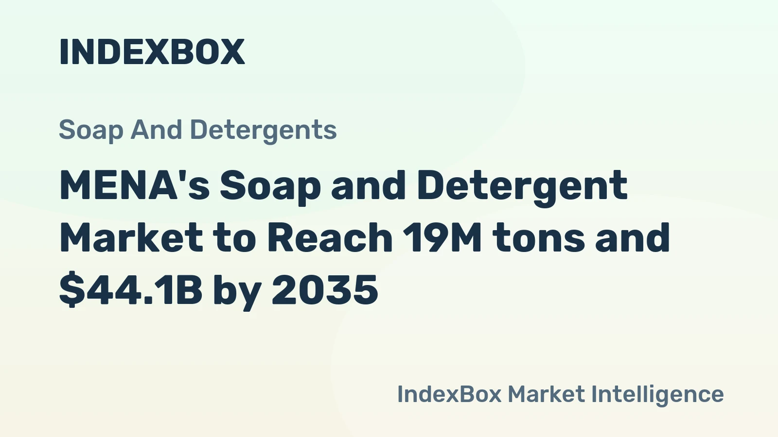 MENA's Soap and Detergent Market to Reach 19M tons and $44.1B by 2035