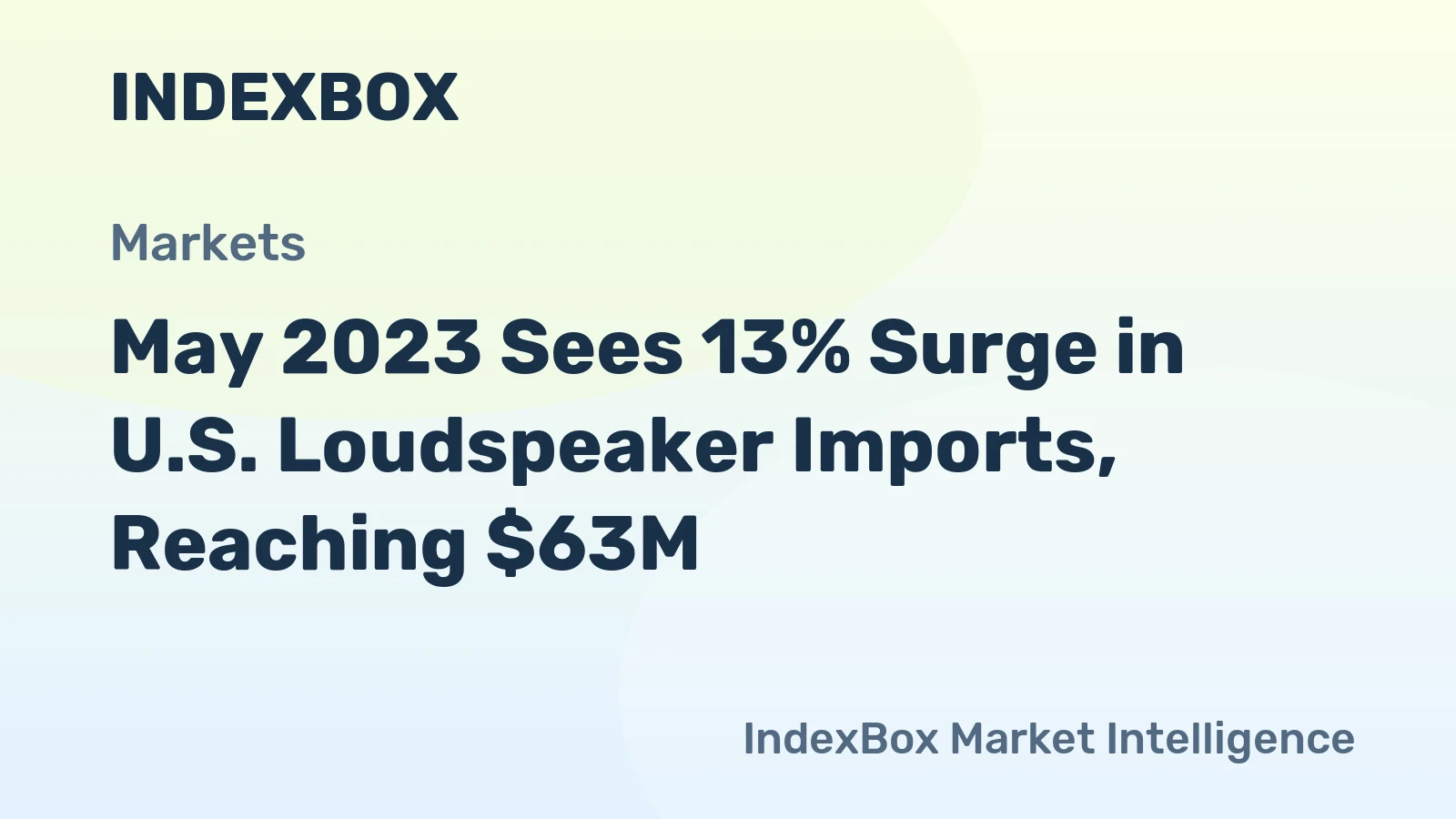 May 2023 Sees 13% Surge in U.S. Loudspeaker Imports, Reaching $63M