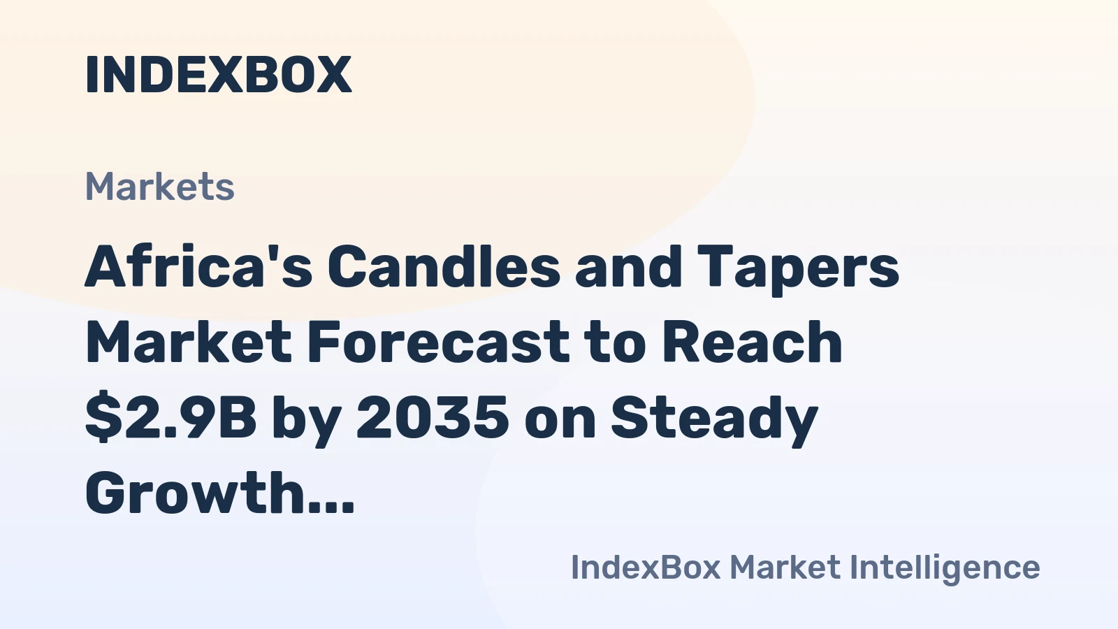 Africa's Candles and Tapers Market Forecast to Reach $2.9B by 2035 on Steady Growth Trajectory
