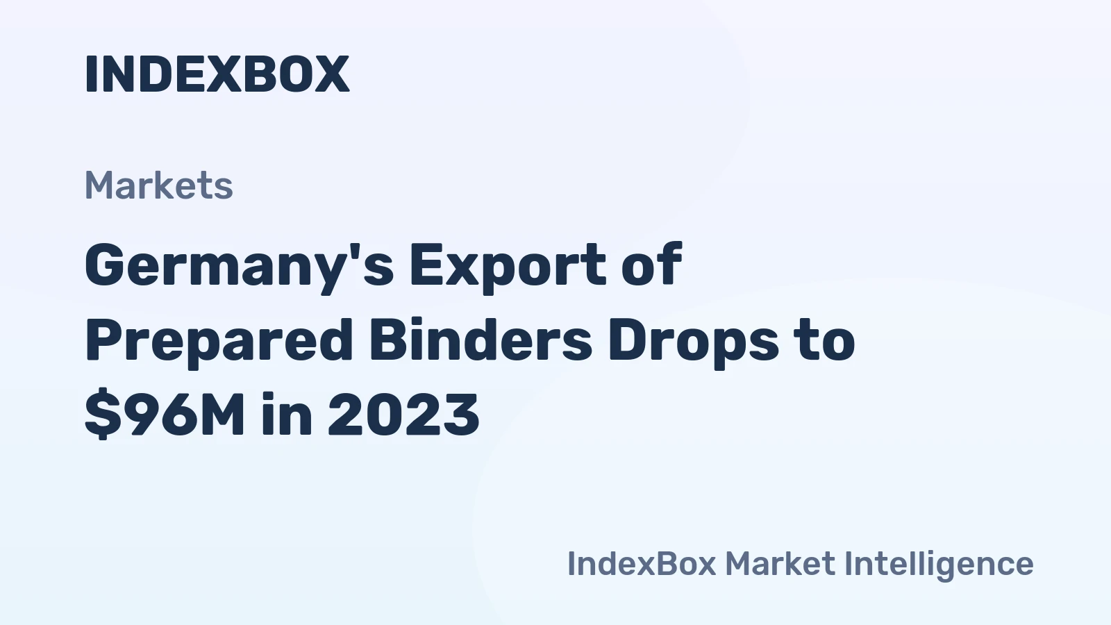 Germany's Export of Prepared Binders Drops to $96M in 2023