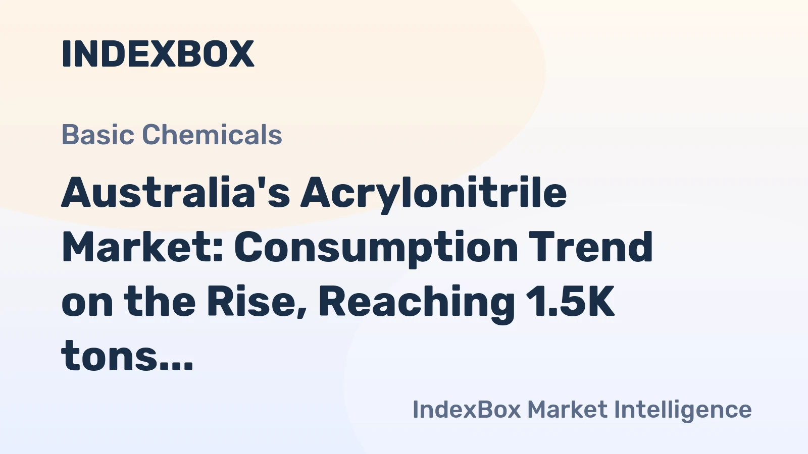 Australia's Acrylonitrile Market: Consumption Trend on the Rise, Reaching 1.5K tons and $2.9M by 2035