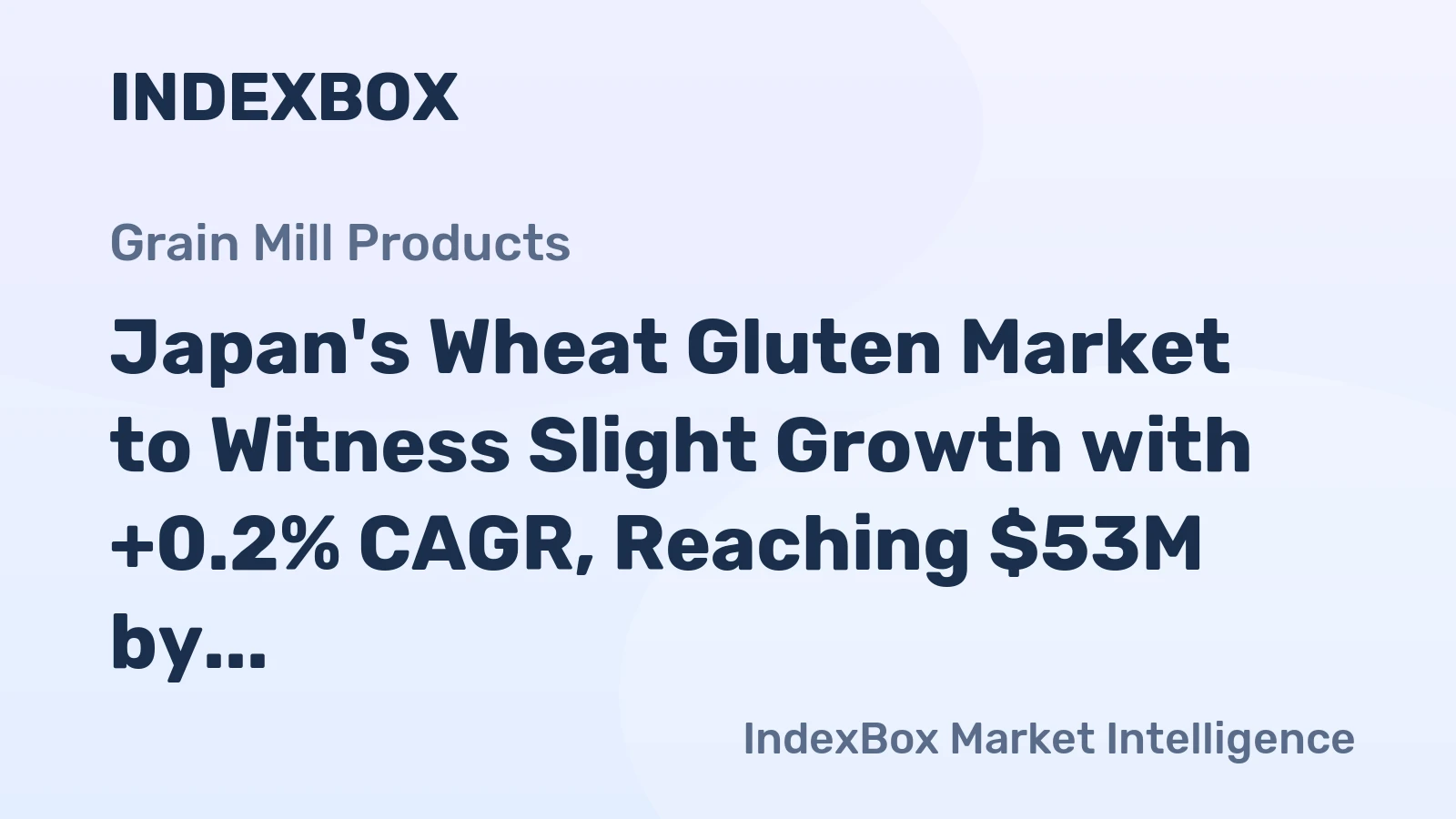 Japan's Wheat Gluten Market to Witness Slight Growth with +0.2% CAGR, Reaching $53M by 2035
