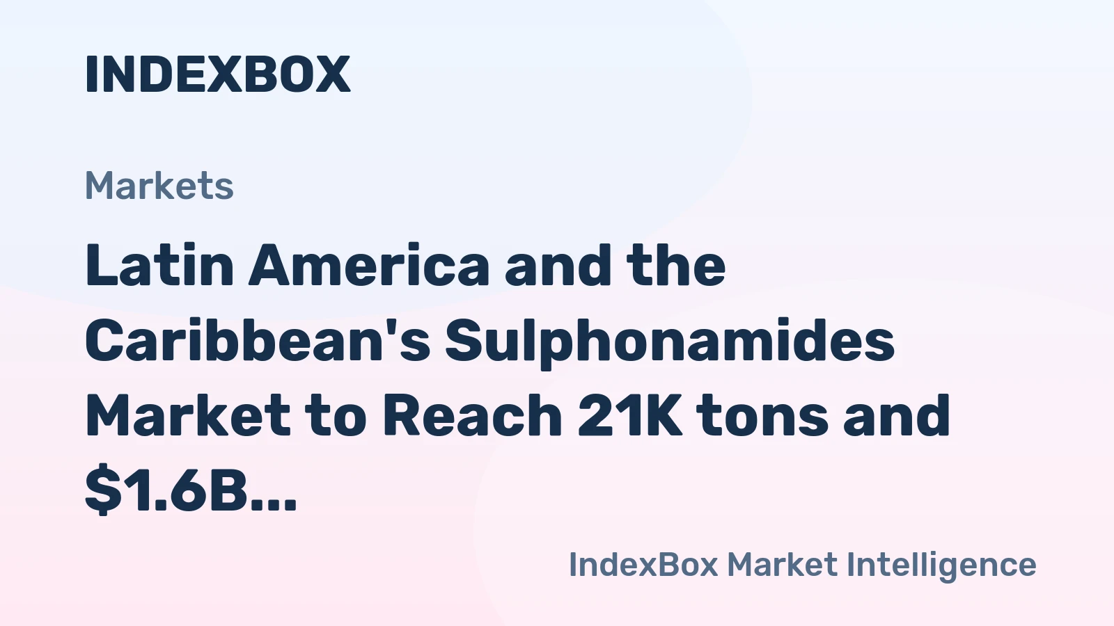 Latin America and the Caribbean's Sulphonamides Market to Reach 21K tons and $1.6B by 2035