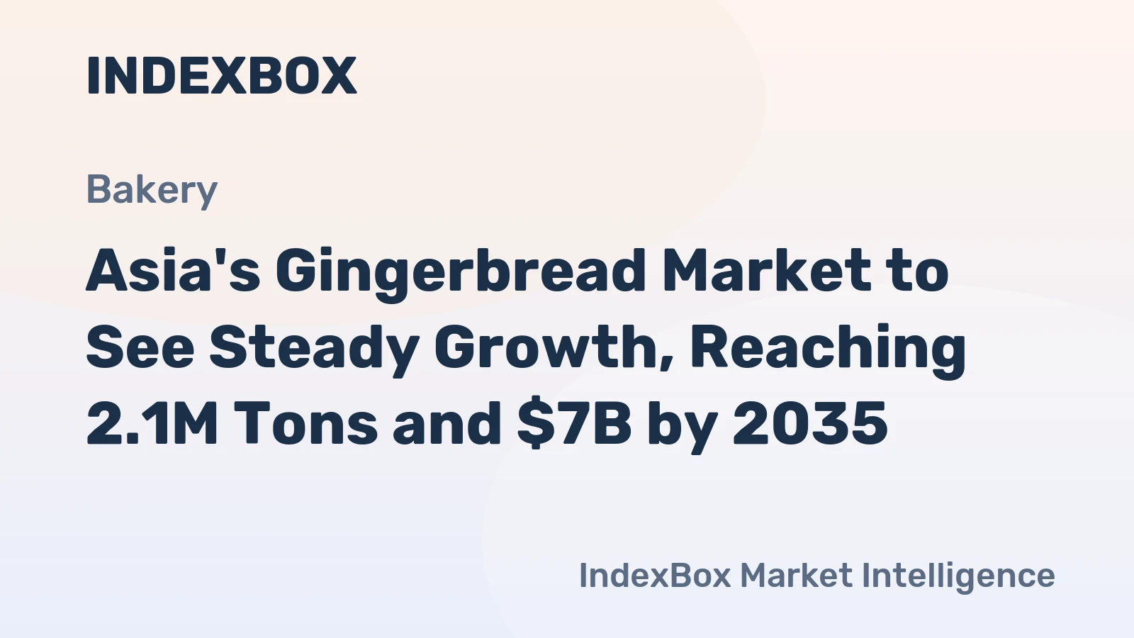 Asia's Gingerbread Market to See Steady Growth, Reaching 2.1M Tons and $7B by 2035