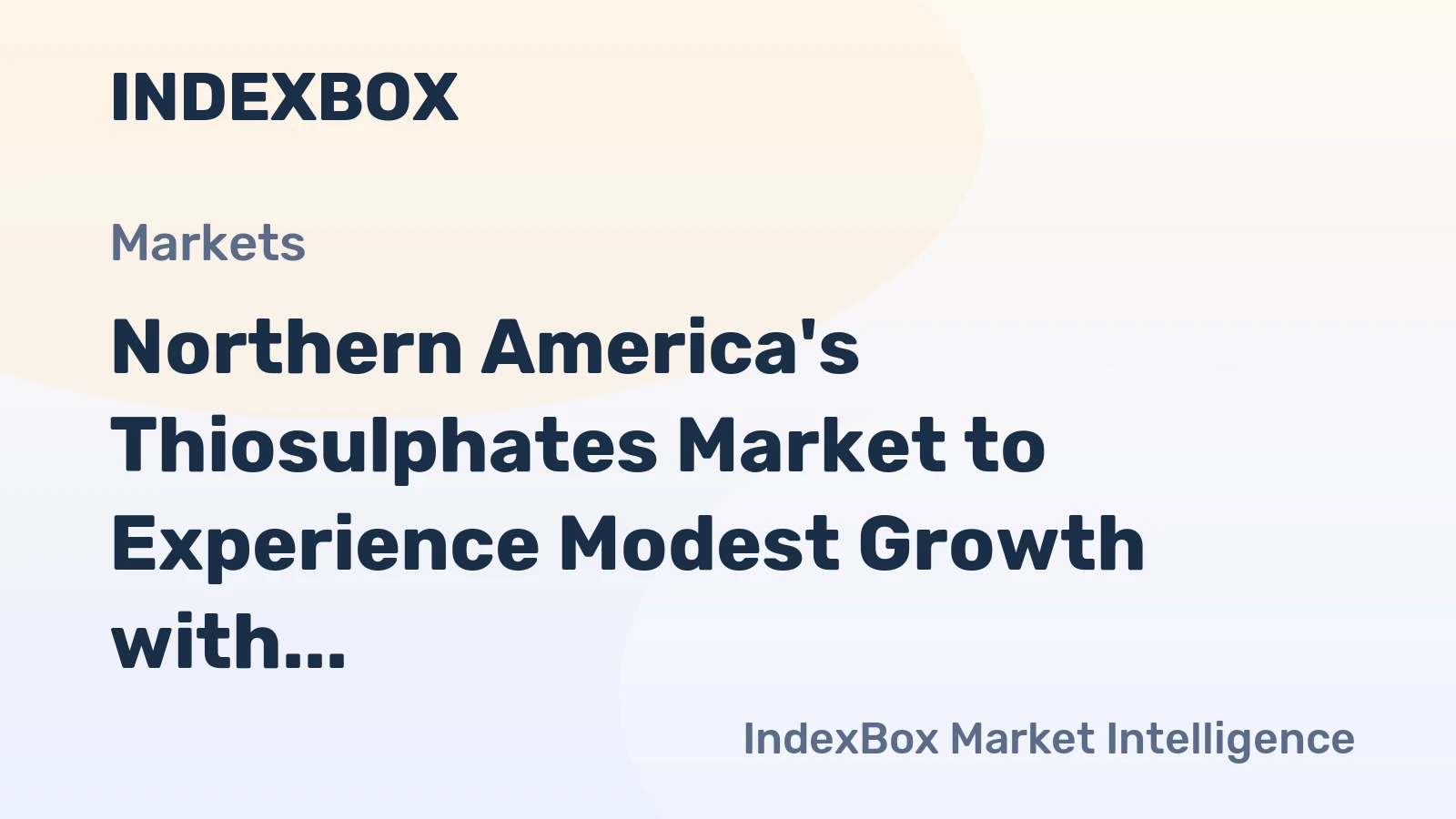 Northern America's Thiosulphates Market to Experience Modest Growth with CAGR of +2.0% by 2035