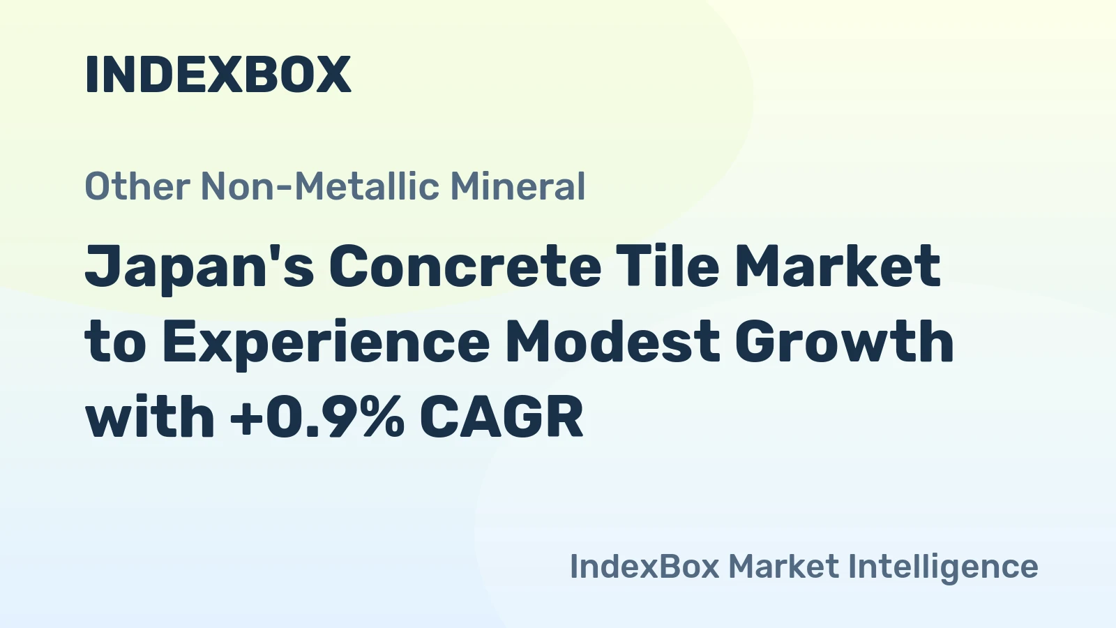 Japan's Concrete Tile Market to Experience Modest Growth with +0.9% CAGR