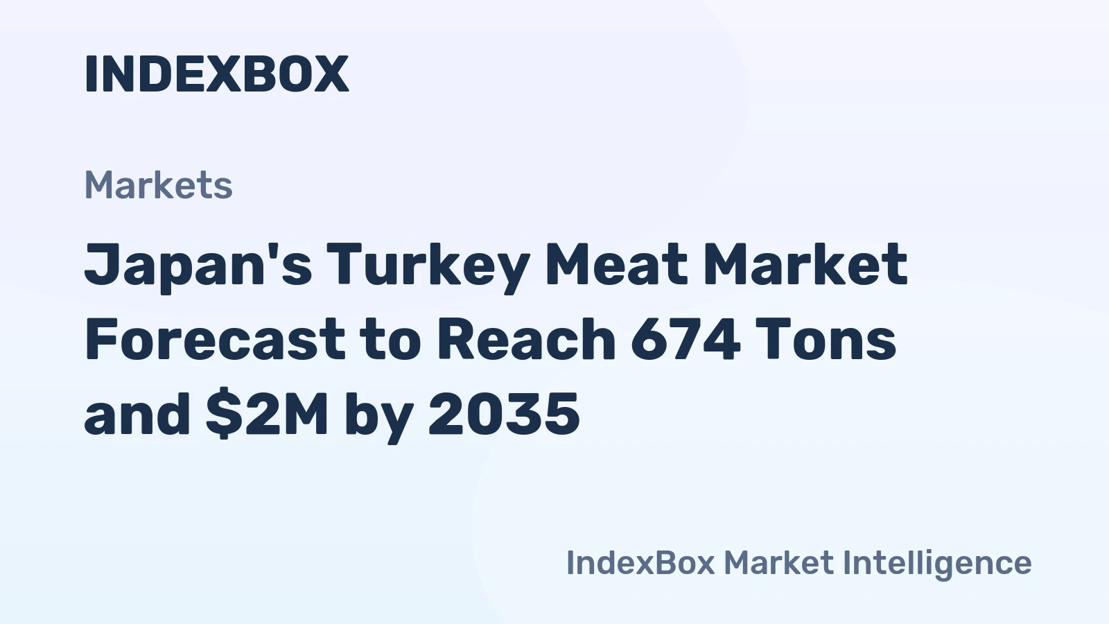 Japan's Turkey Meat Market Forecast to Reach 674 Tons and $2M by 2035