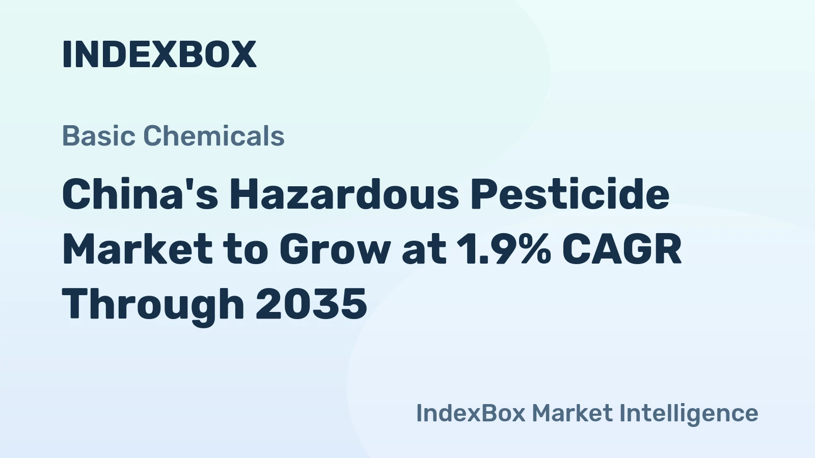 China's Hazardous Pesticide Market to Grow at 1.9% CAGR Through 2035