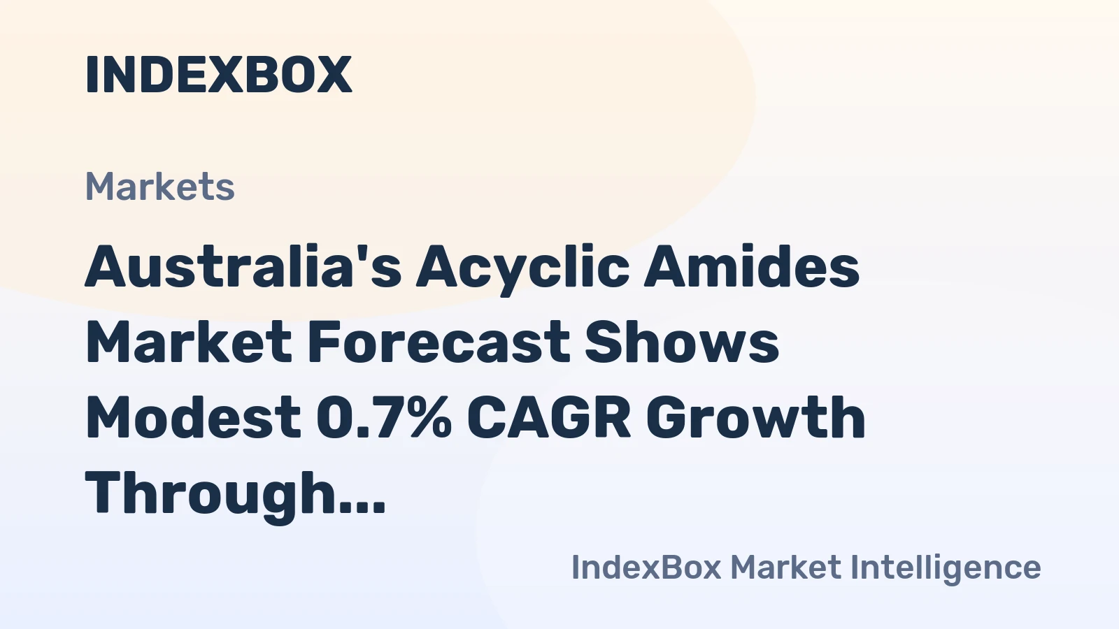Australia's Acyclic Amides Market Forecast Shows Modest 0.7% CAGR Growth Through 2035