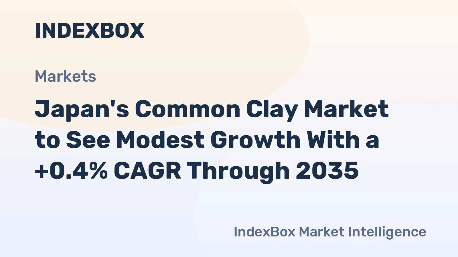 Japan's Common Clay Market to See Modest Growth With a +0.4% CAGR Through 2035