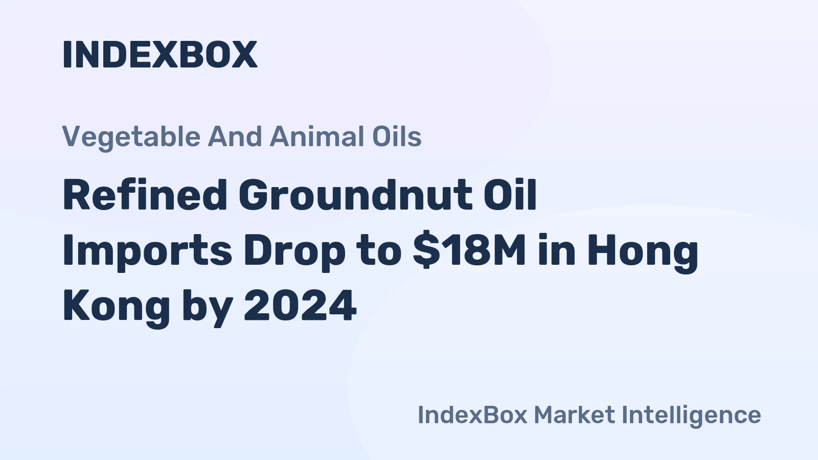 Refined Groundnut Oil Imports Drop to $18M in Hong Kong by 2024
