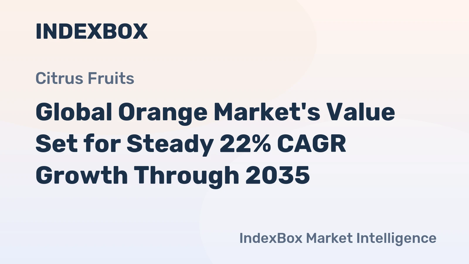 Global Orange Market's Value Set for Steady 22% CAGR Growth Through 2035