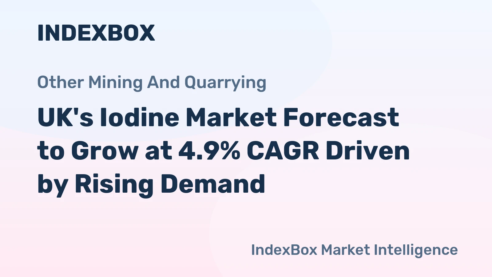 UK's Iodine Market Forecast to Grow at 4.9% CAGR Driven by Rising Demand
