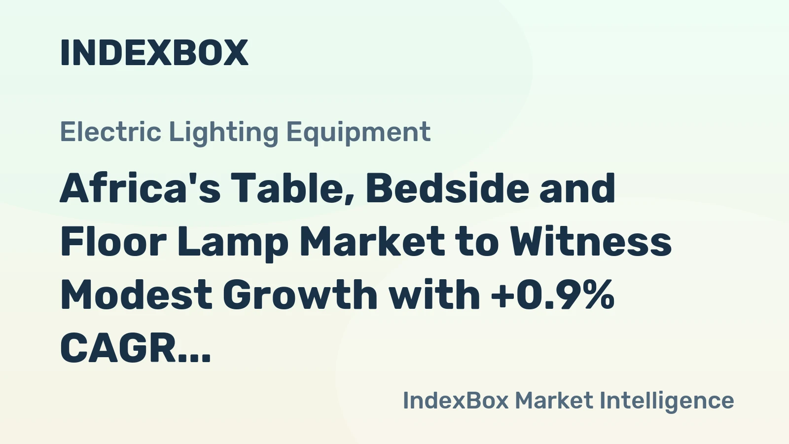 Africa's Table, Bedside and Floor Lamp Market to Witness Modest Growth with +0.9% CAGR Over 2024-2035 Period