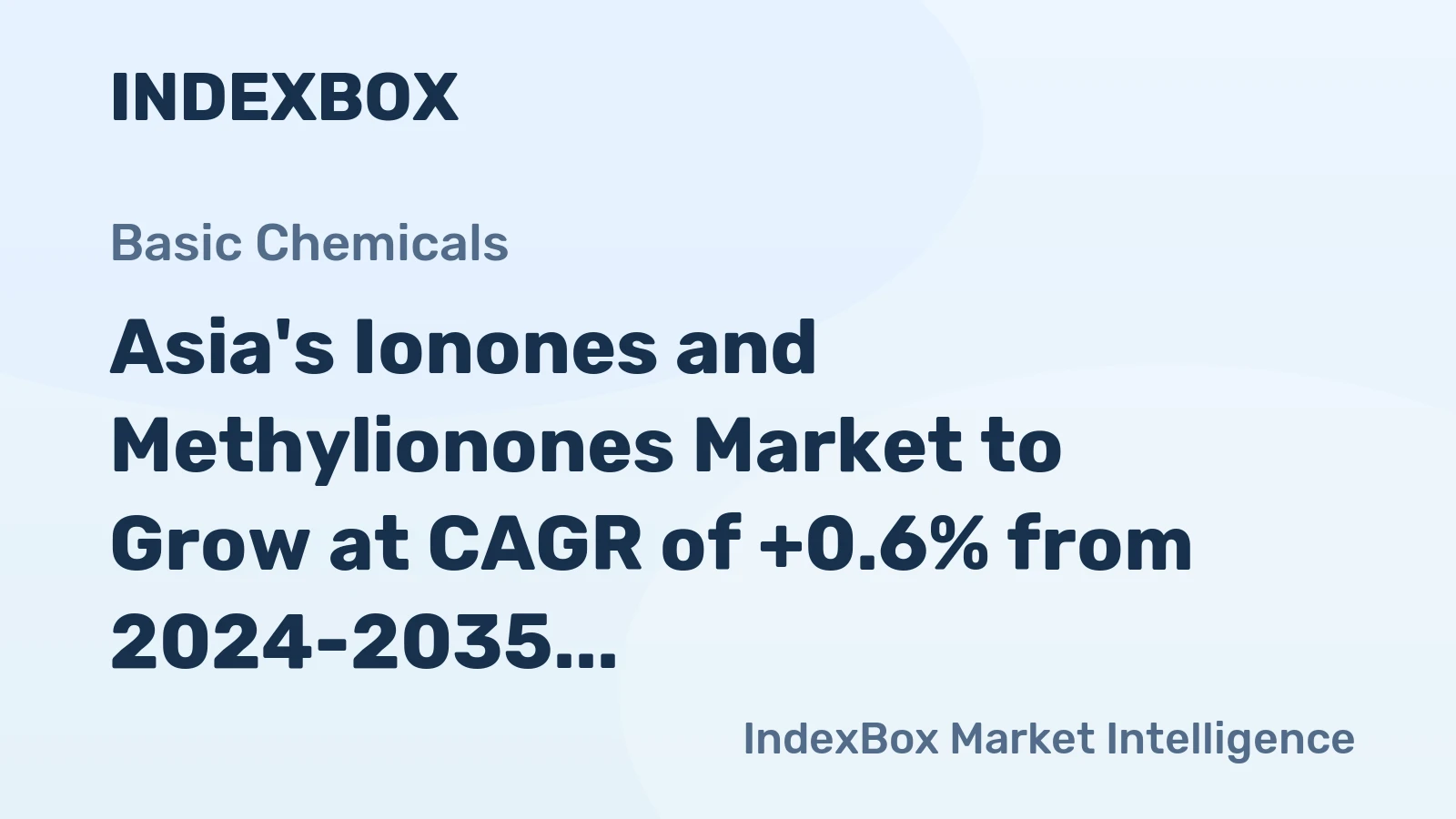 Asia's Ionones and Methylionones Market to Grow at CAGR of +0.6% from 2024-2035, Reaching 4.3K Tons