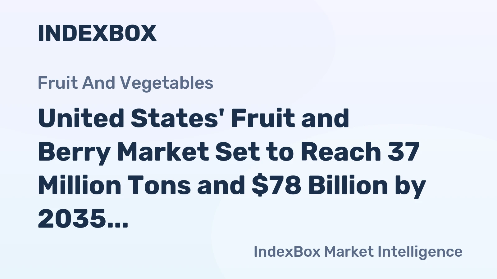United States' Fruit and Berry Market Set to Reach 37 Million Tons and $78 Billion by 2035