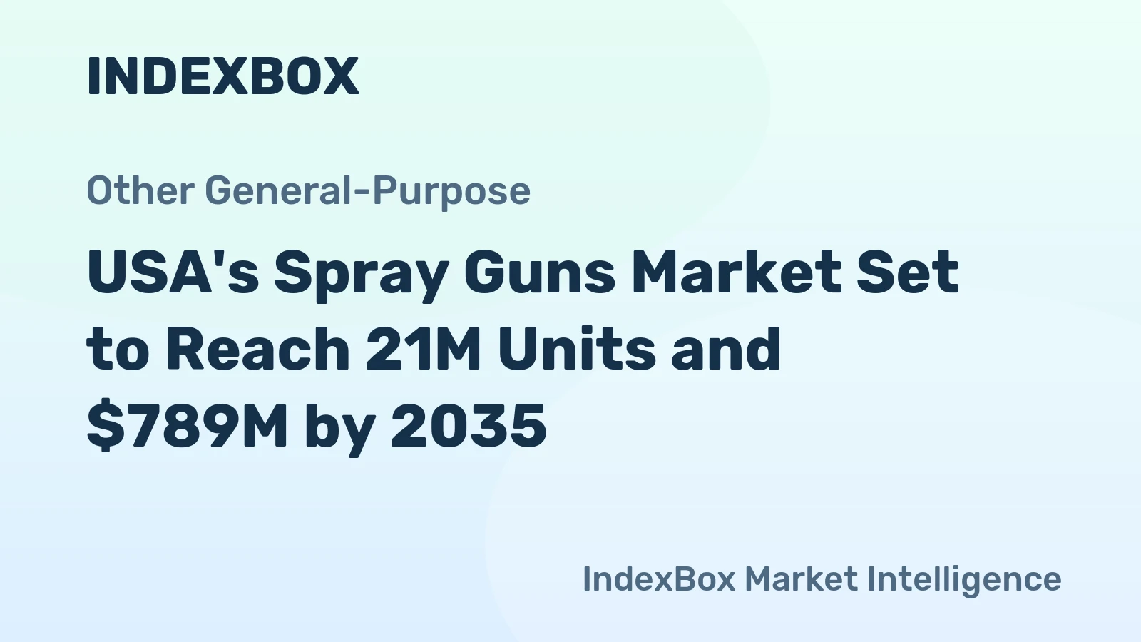 USA's Spray Guns Market Set to Reach 21M Units and $789M by 2035