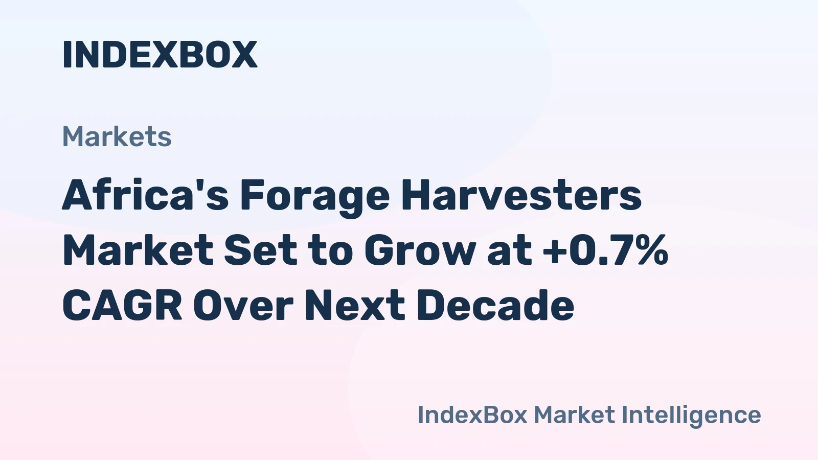 Africa's Forage Harvesters Market Set to Grow at +0.7% CAGR Over Next Decade
