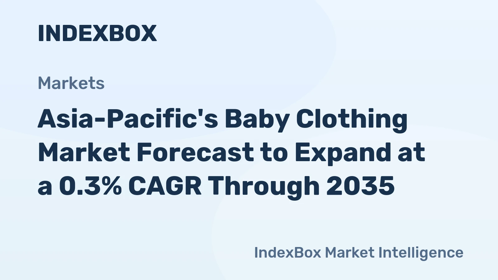Asia-Pacific's Baby Clothing Market Forecast to Expand at a 0.3% CAGR Through 2035