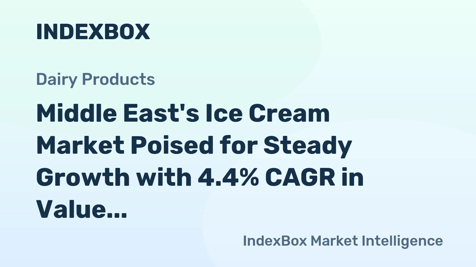 Middle East's Ice Cream Market Poised for Steady Growth with 4.4% CAGR in Value Through 2035