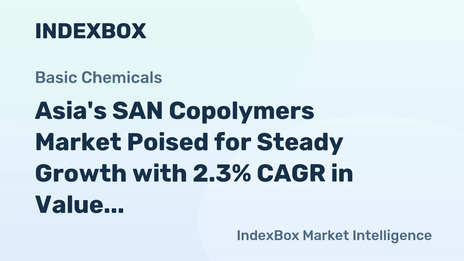 Asia's SAN Copolymers Market Poised for Steady Growth with 2.3% CAGR in Value Through 2035