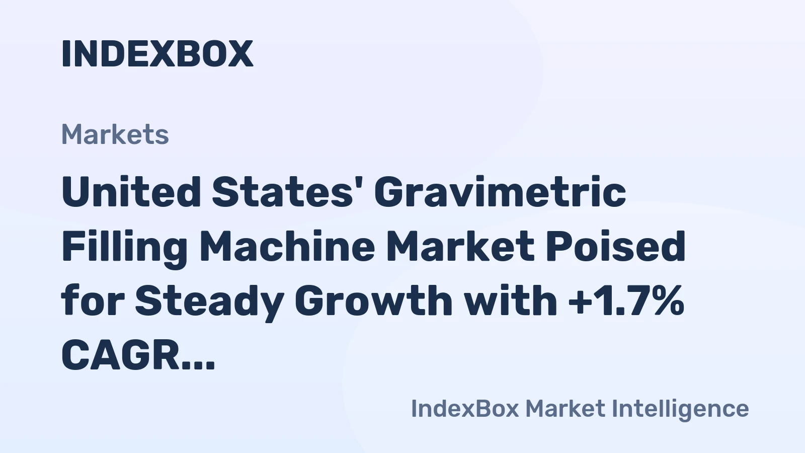 United States' Gravimetric Filling Machine Market Poised for Steady Growth with +1.7% CAGR