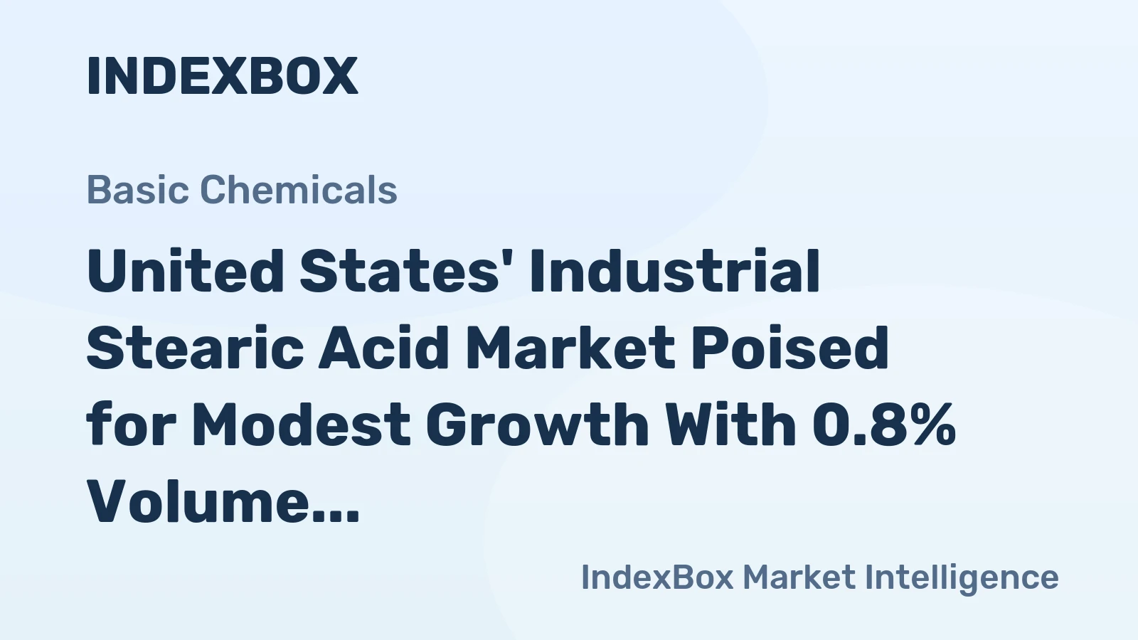 United States' Industrial Stearic Acid Market Poised for Modest Growth With 0.8% Volume CAGR Through 2035