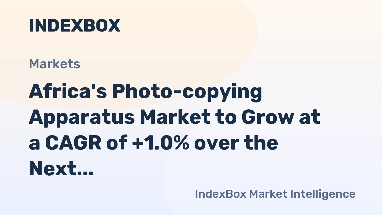Africa's Photo-copying Apparatus Market to Grow at a CAGR of +1.0% over the Next Decade, Projected to Reach $182M by 2035