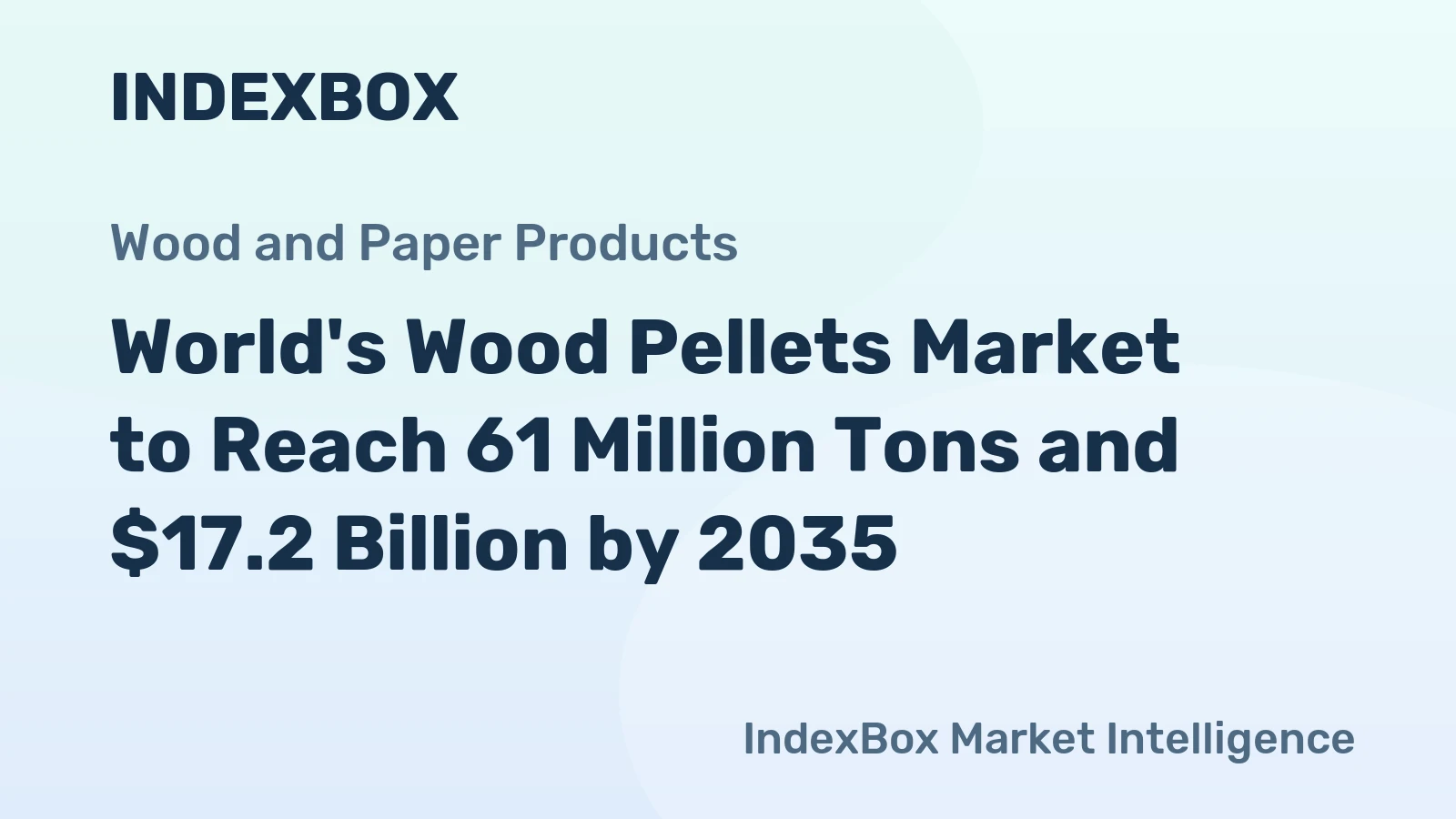 World's Wood Pellets Market to Reach 61 Million Tons and $17.2 Billion by 2035
