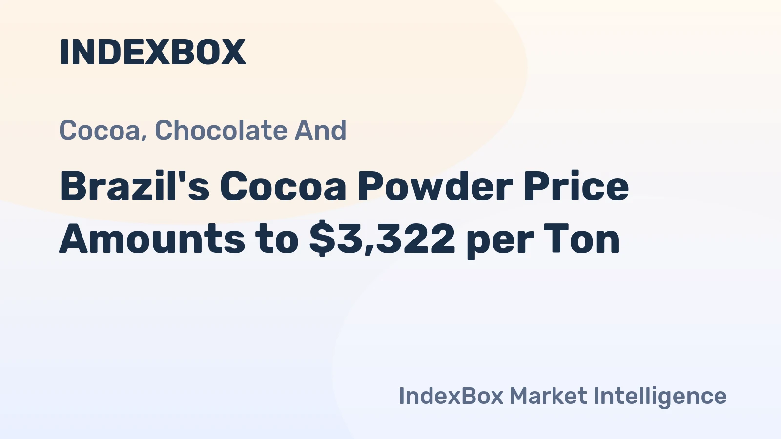 Brazil's Cocoa Powder Price Amounts to $3,322 per Ton
