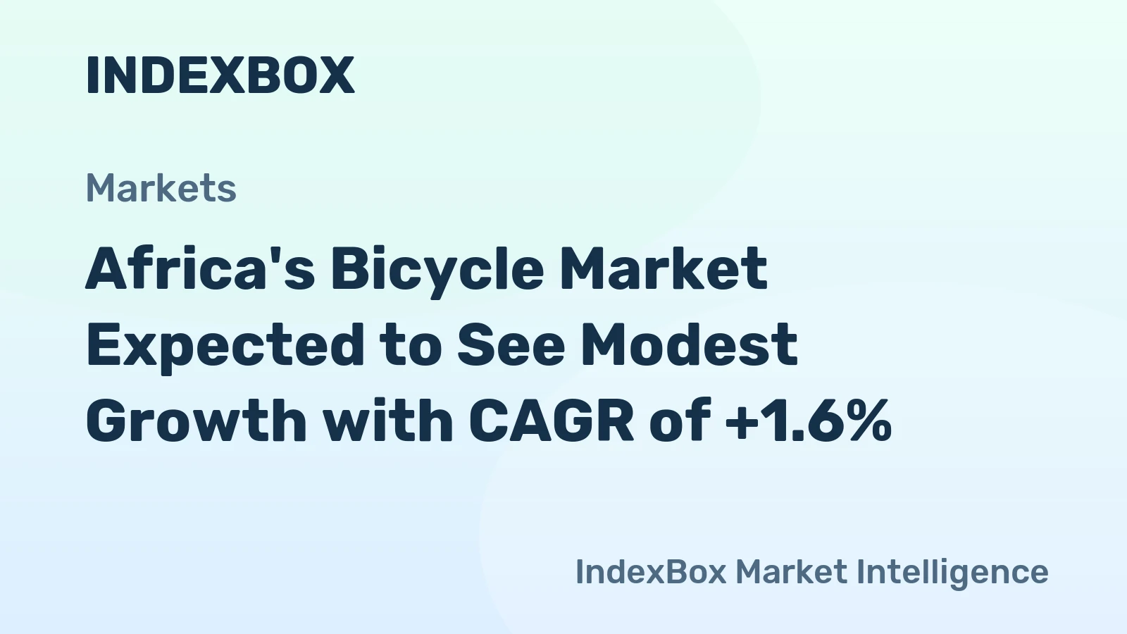 Africa's Bicycle Market Expected to See Modest Growth with CAGR of +1.6%