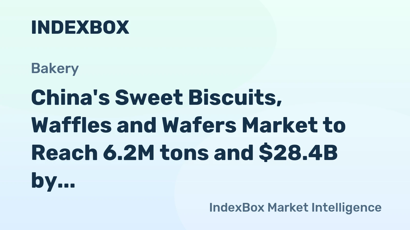 China's Sweet Biscuits, Waffles and Wafers Market to Reach 6.2M tons and $28.4B by 2035