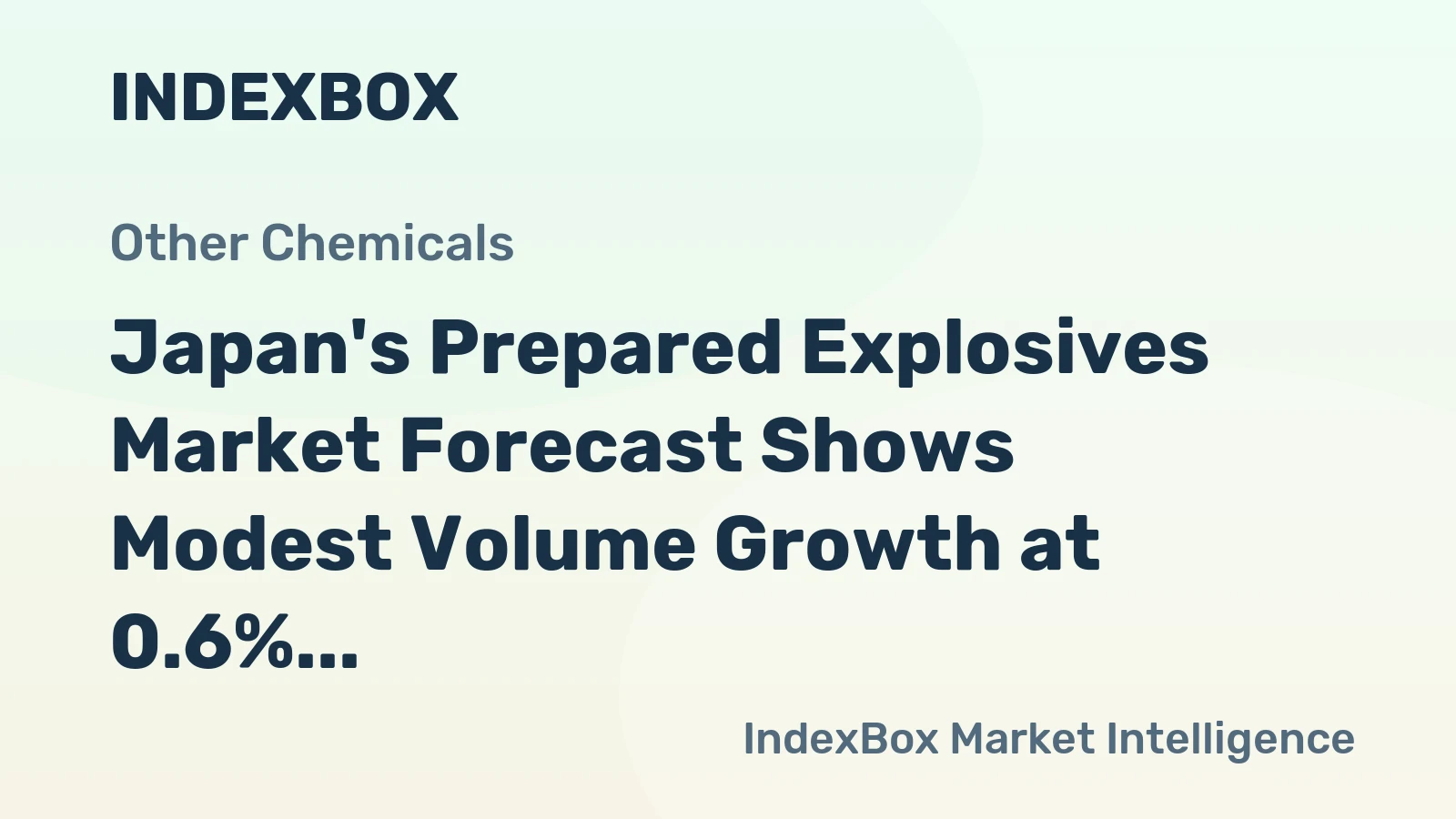 Japan's Prepared Explosives Market Forecast Shows Modest Volume Growth at 0.6% CAGR Amid Strong Value Increase