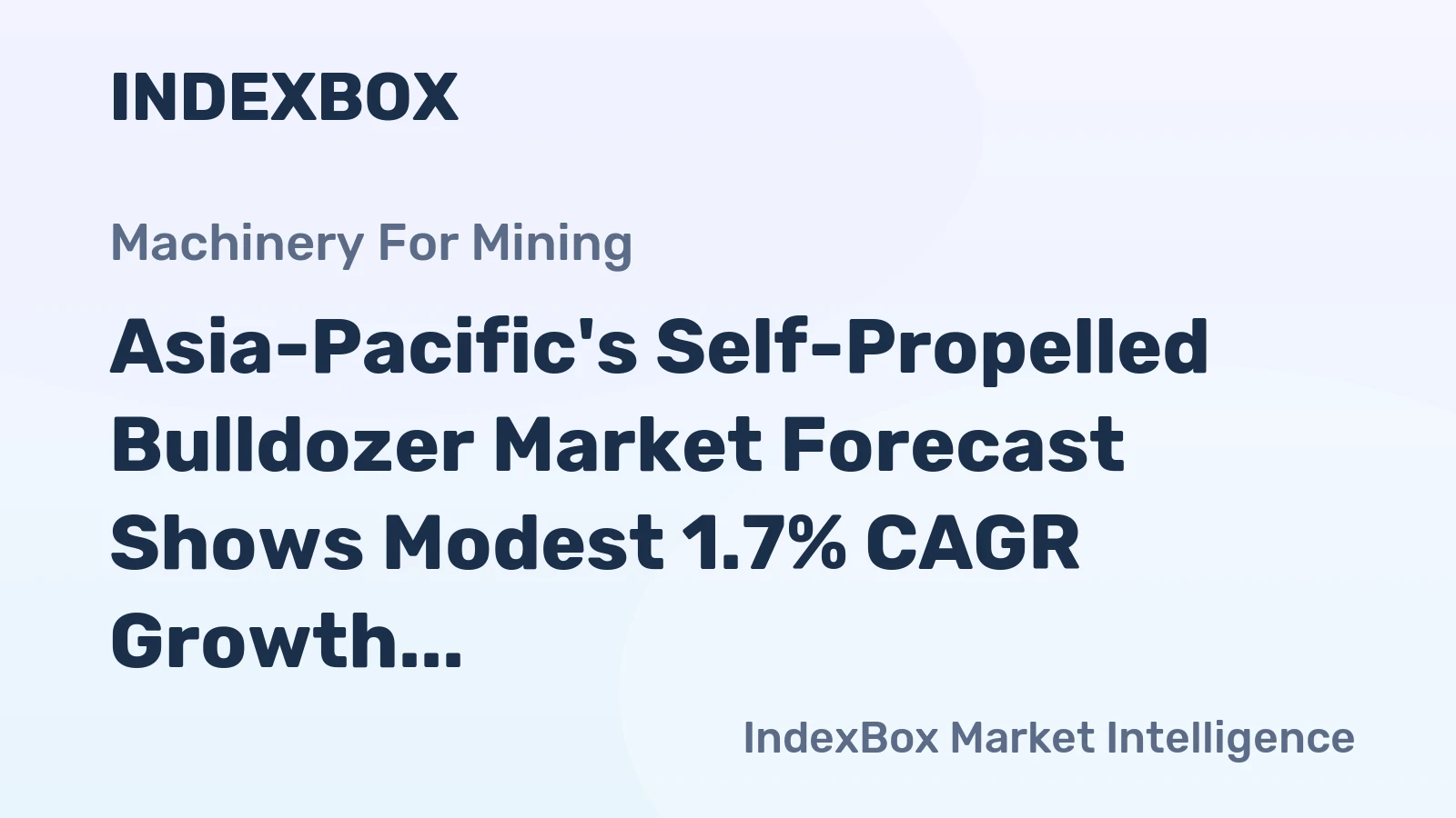 Asia-Pacific's Self-Propelled Bulldozer Market Forecast Shows Modest 1.7% CAGR Growth Through 2035