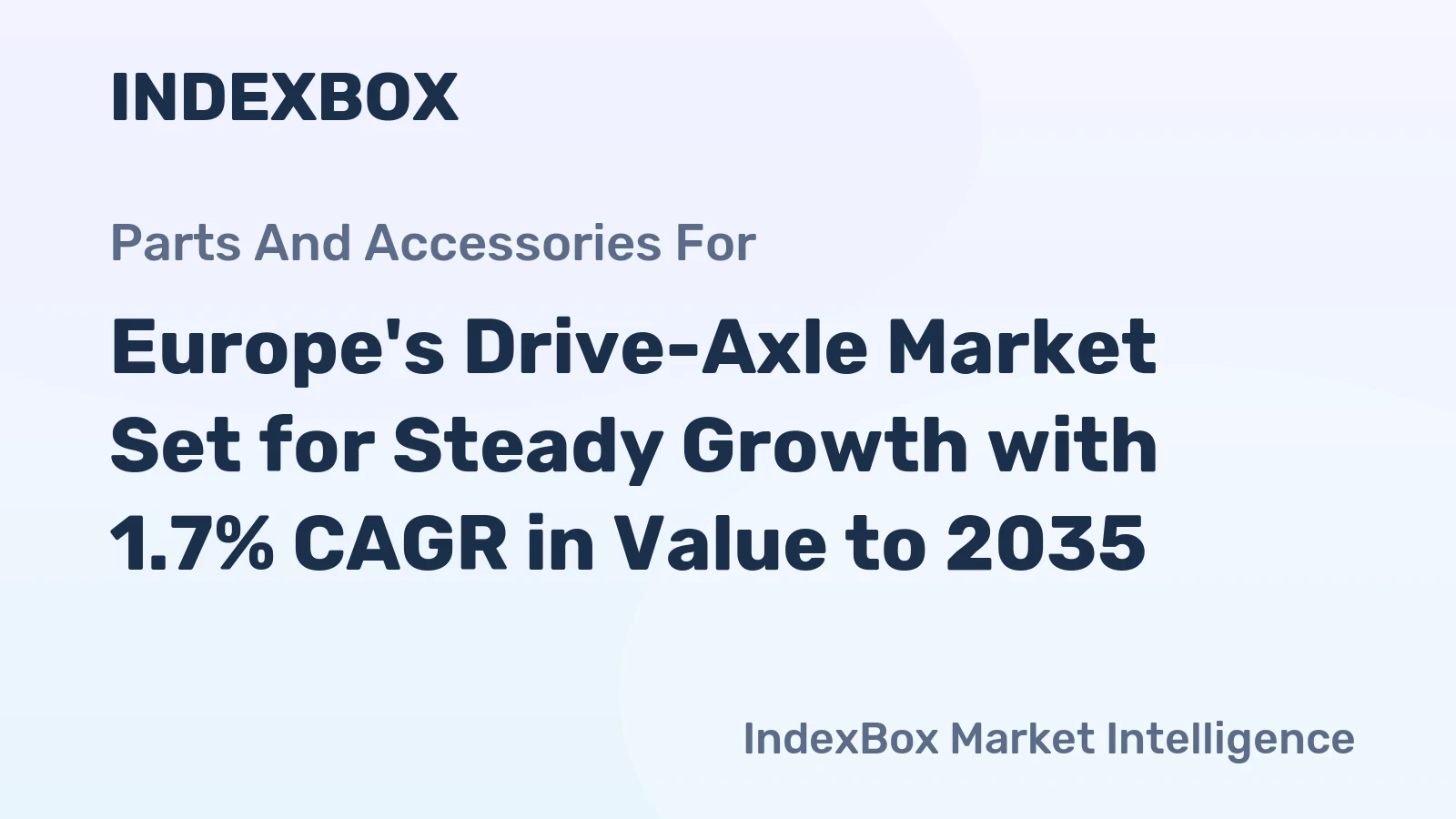 Europe's Drive-Axle Market Set for Steady Growth with 1.7% CAGR in Value to 2035