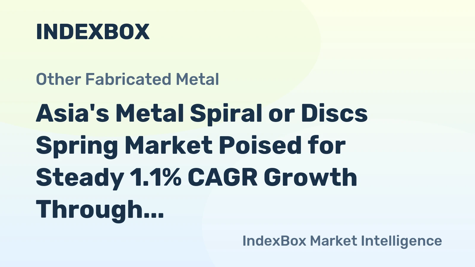 Asia's Metal Spiral or Discs Spring Market Poised for Steady 1.1% CAGR Growth Through 2035