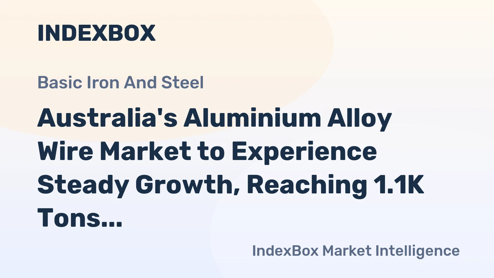 Australia's Aluminium Alloy Wire Market to Experience Steady Growth, Reaching 1.1K Tons and $7.1M in Value by 2035