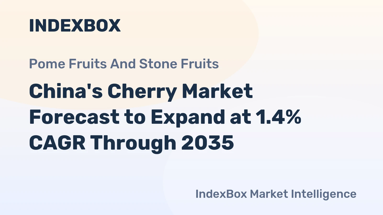 China's Cherry Market Forecast to Expand at 1.4% CAGR Through 2035