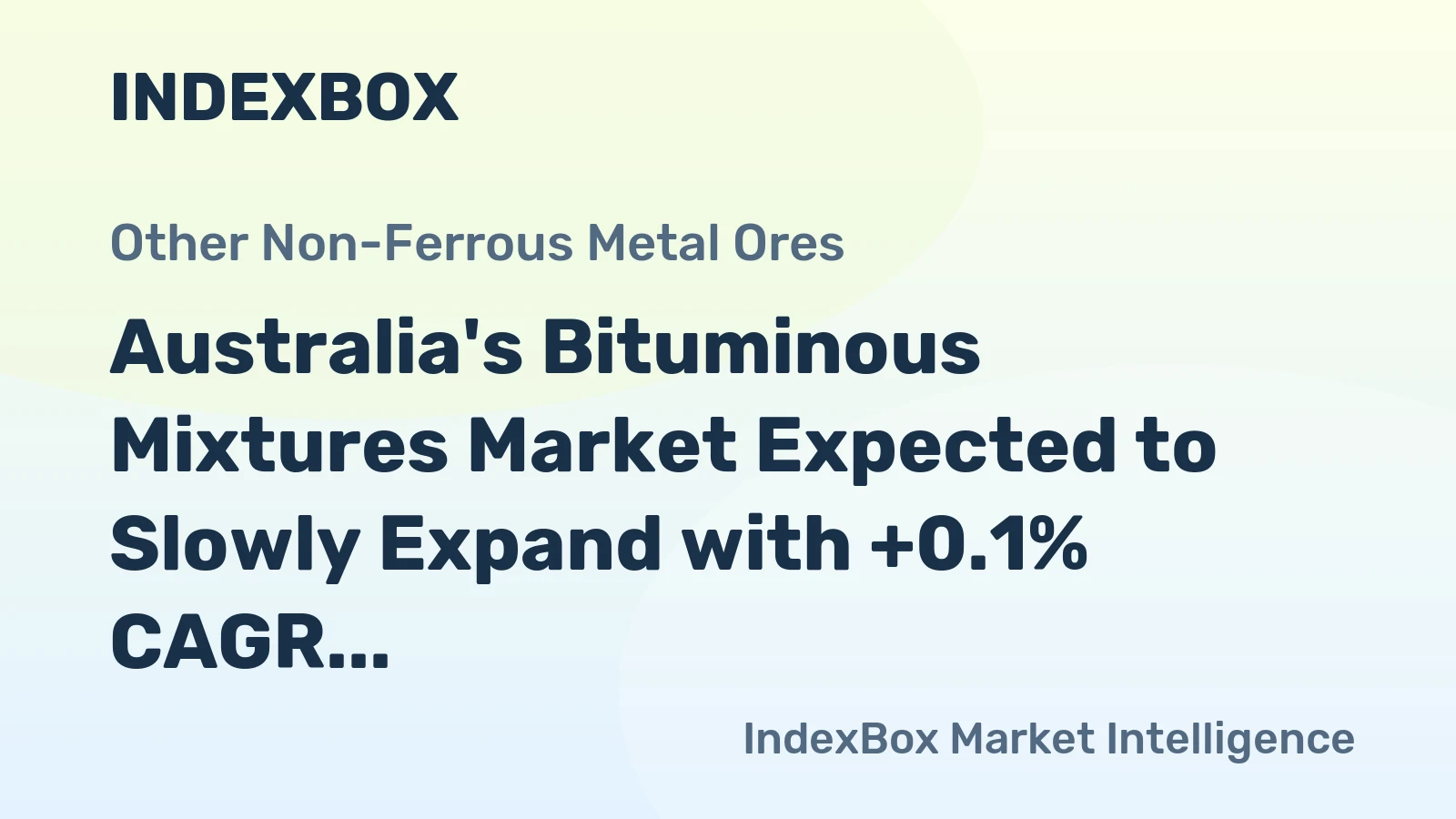 Australia's Bituminous Mixtures Market Expected to Slowly Expand with +0.1% CAGR Over Next Decade
